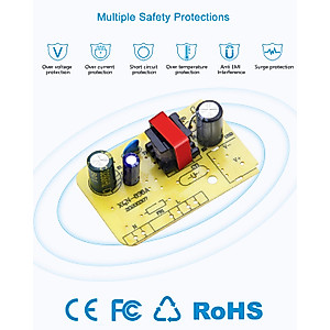 ALITOVE DC 12V 1A Power Supply 1000mA 12W AC/DC Adapter, 100~240V AC to DC 12 Volt 1 Amp 0.6A Converter with 5.5 x 2.5mm 2.1mm Plug for LED Strip Light CCTV Security Camera DVR NVR Surveillance System