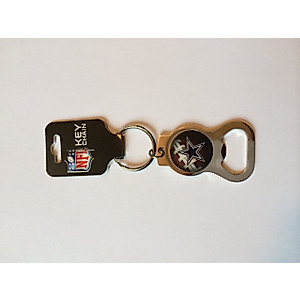 Rico Industries NFL Football Pittsburgh Steelers Metal Keychain - Beverage Bottle Opener With Key Ring - Pocket Size