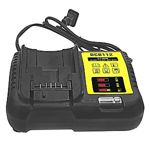byczone Replacement Battery Charger DCB112 for Dewalt 20V Lithium-Ion Battery, Compatible with Dewalt 12V/20V Li-ion Battery DCB208 DCB206 DCB205 DCB204 DCB201 DCB200 DCB230 DCB240