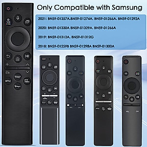 for Samsung Smart TV Remote:Replacement Voice Remote Compatible with 2022 BN59-01385A(no Solar),for Most 2018 to 2022 Smasung Crystal Curved UHD QLED The Frame QLED 4K 8K Smart TV