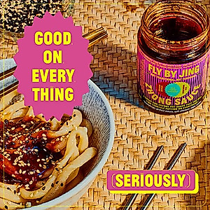 FLYBYJING Zhong Sauce, Spicy Sweet Savory Sichuan Chili Oil Sauce, All-Natural and Vegan, Versatile Blend of Soy Sauce, Chili Oil, Garlic and Spices, Good on Everything, 6oz (Pack of 1)