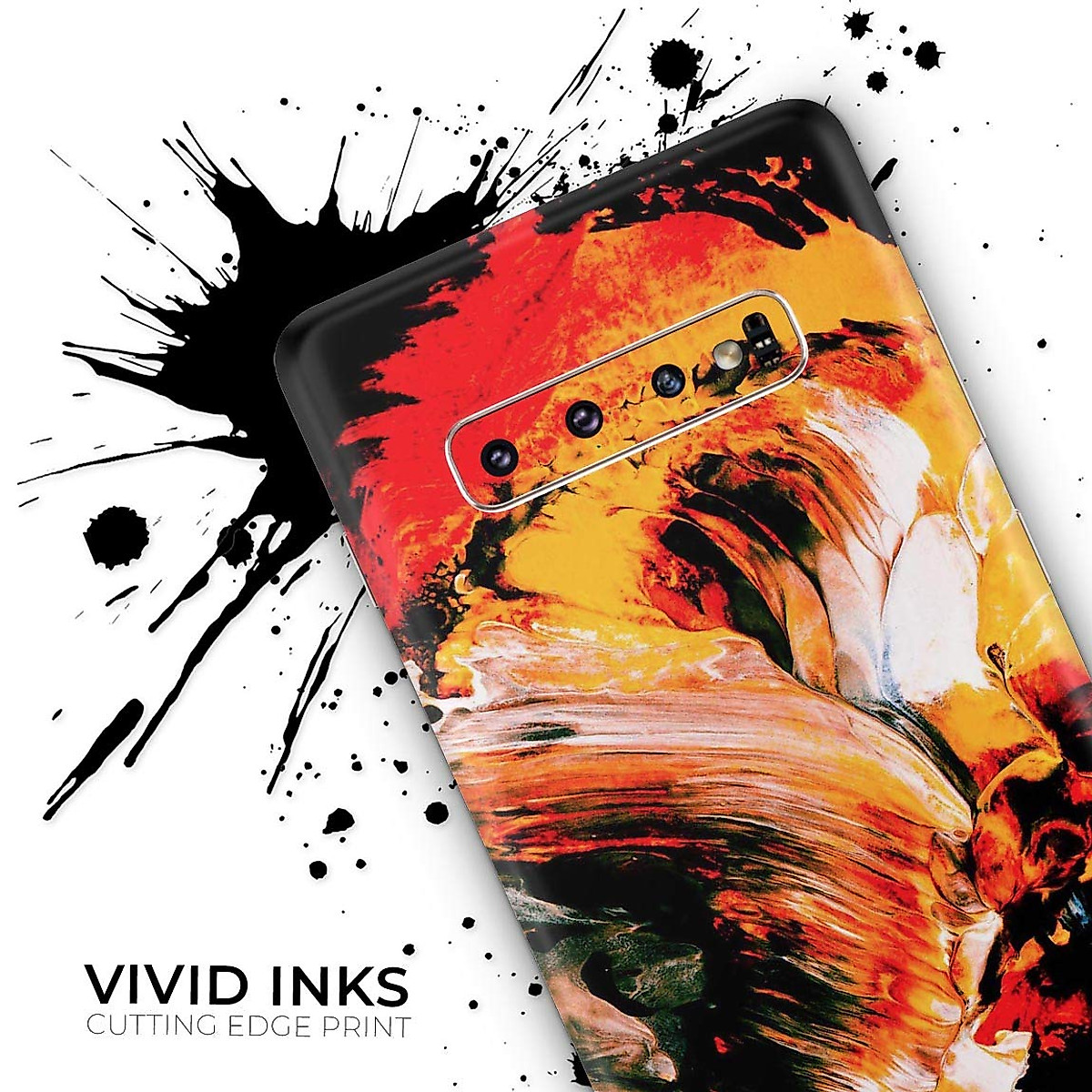 DesignSkinz Liquid Abstract Paint V69 Protective Vinyl Decal Wrap Skin Cover Compatible with The Samsung Galaxy S20 (Screen Trim & Back Glass Skin)