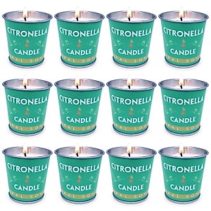 UNICY Pack Citronella Candles Outdoor Indoor, 8.0Oz Natural Soy Wax Off Candles for Caming Home Patio Summer Gift Clear Jar