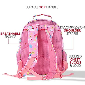 Ouryec Backpack for Girls Kids,Toddler Preschool Bookbag School Backpack for Kindergarten Elementary,Ideal Girls Classic School Backpack(15" tall)