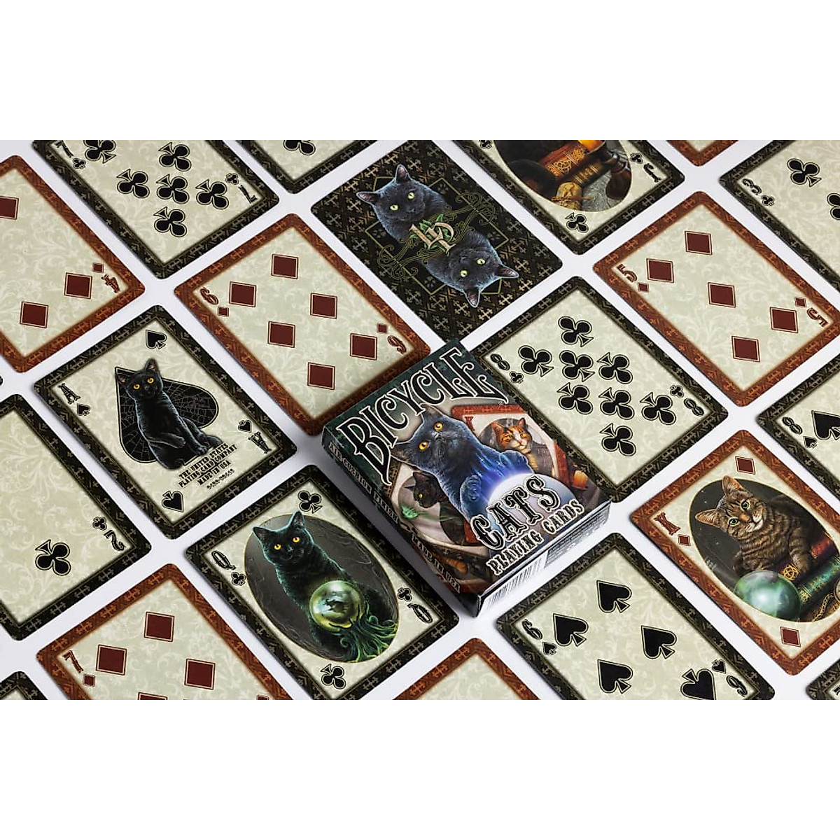 Bicycle Cats Playing Cards Designed by Lisa Parker, Black