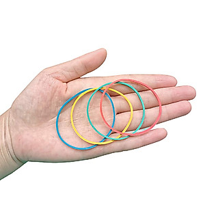 400pcs 38mm(1.5inch) JOYLOYAL Multi-Color Rubber Bands Stretchable Elastic Bands Sturdy Rubber Bands for School Home and Office Use Stationery Supplies