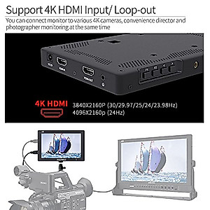 FEELWORLD T7 7 Inch IPS 4K HDMI Camera Field Monitor Video Assist Full HD 1920x1200 Solid Aluminum Housing DSLR Monitor with Peaking Focus False Colors