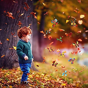 20 Pieces Magic Flying Butterfly Rubber Band Powered Wind up Butterfly Toy for Surprise Book Romantic Fairy Flying Toys for Christmas Party Playing Birthday Anniversary Wedding Christmas Surprise