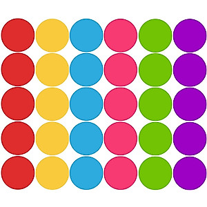 30 x PCS Floor Dots 4 Inch Removable Multicolor Vinyl Stickers for Preschool and Kindergarten Elementary Teacher - Removable Line Marker for Classroom - Social Distancing