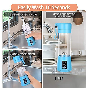 Generic Fresh Juice Portable Blenders and Mini Fruit Smoothie Milk-shake Mixer Bottle Blander Licuadora Portatil Juicer (Pink), Large