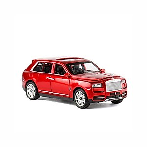 Red Rolls Royce Cullinan Toy Pull Back Vehicles Diecast Car Model with Light and Sound