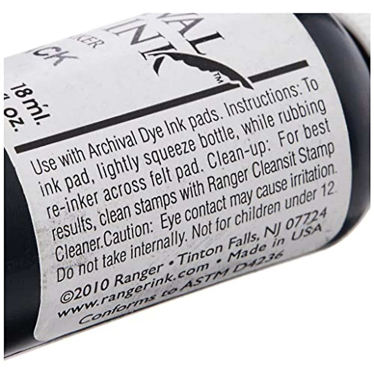 Ranger Archival Pad Reinker .5oz, Jet Black