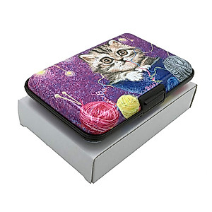 BFL RFID Credit Card Holder for Women or Men, Theft Proof Credit Card Holder, Slim Design Fits in Pocket (Cat)
