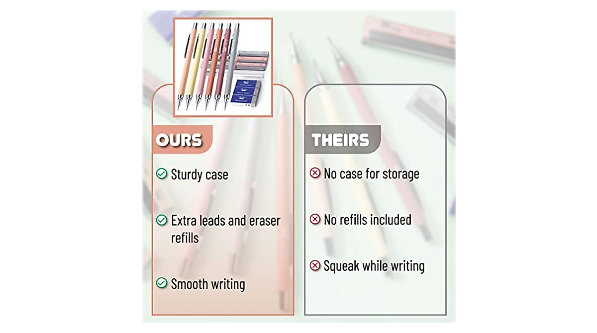 Mr. Pen Boho Mechanical Pencil Set - Pastel Pencils for Art & Writing