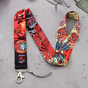 WSNANG D&D Lanyard ID Card Holder Keychain Video Game Gift Funny D&D Gamer Gift Geeks Gift (D&D ID)