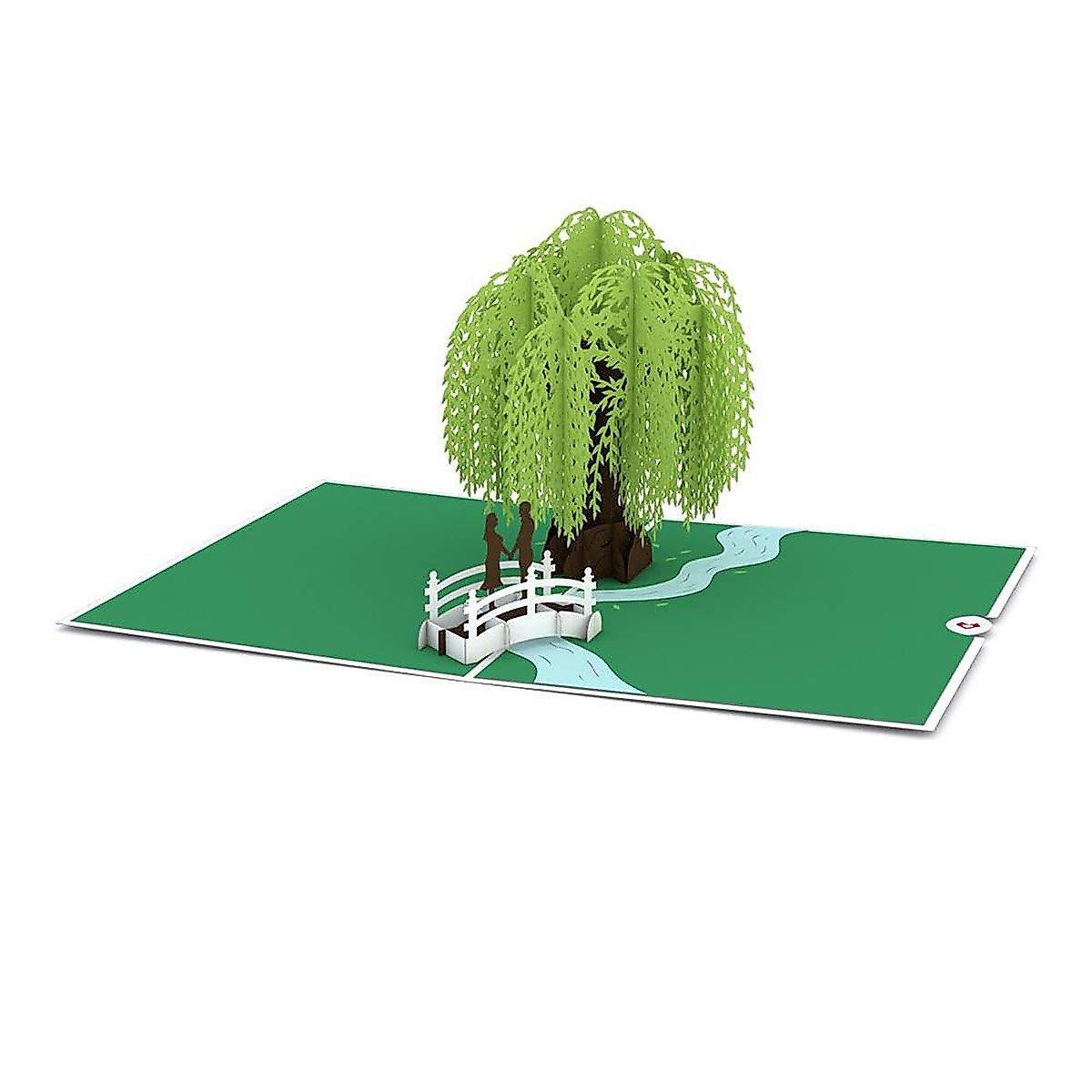 Willow Love Scene 3-D Pop-Up Card