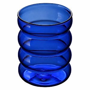 URMAGIC Swirl Drinking Glasses, 10Oz Wave Shape Glass Cup,Clear Beer Glasses,Cocktail Glasses,Whiskey Glasses,Coffee Glasses,Wine Glass,Goblet Cup,Juice Glass,Beverage Cups