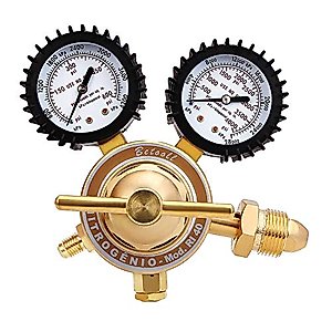 BETOOLL Nitrogen Regulator with 0-600 PSI Delivery Pressure Equipment Brass Inlet Outlet Connection Gauges