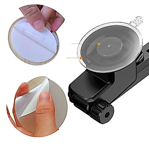 Suction Cup Double Sided Adhesive Pad 8PACK Mount Disk Hook Dashboard Sticky Pads for GPS Phone Car Dash Windshield Shower Replacement Mounting Heavy Duty Clear Glue 6CM and 8CM for Xiaoyi Camera