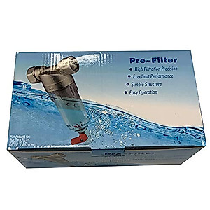 Reusable Whole House Spin Down Sediment Water Filter. Prefilter Removes Sediment, Rust, Sand from Water, 40 Micron, ¾ or 1 Inch Inlet/Outlet, by Ronaqua WELL-MATCHED with WSP-50, HQ-180ZA-50