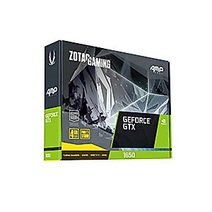 ZOTAC Gaming GeForce GTX 1650 AMP CORE 4GB GDDR6 128-bit Gaming Graphics Card, Super Compact, ZT-T16520J-10L