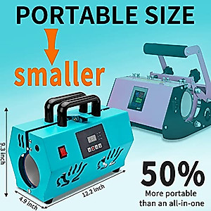 Tumbler Heat Press Machine 20 and 30 oz,110V Tumbler Press Mug Press for 11 OZ 15 OZ Mugs Easy to Use, Smaller Size, Suitable for Home, Office, with Heat Resistant Tape and Gloves.