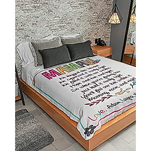 Personalized Grandma Blanket - Custom Grandma with Grandkids Name, Mothers Day Chirstmas Blanket Gift for Grandma, Nana, Mimi (A 8)