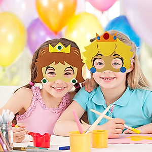 12Pcs Felt Masks Kids Party Favors for Birthday Party Supplies Cosplay Mask Photo Booth Prop Cartoon Character Cosplay Birthday Gift for Children Boys Girls