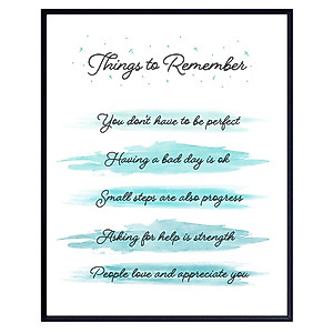 Inspiration Motivation Wall Art & Decor - Self-love Empowerment Personal Growth Motivational poster 8x10 - Self-help Affirmations decoration - Positive Quotes Wall Decor - Encouragement Gift For Women