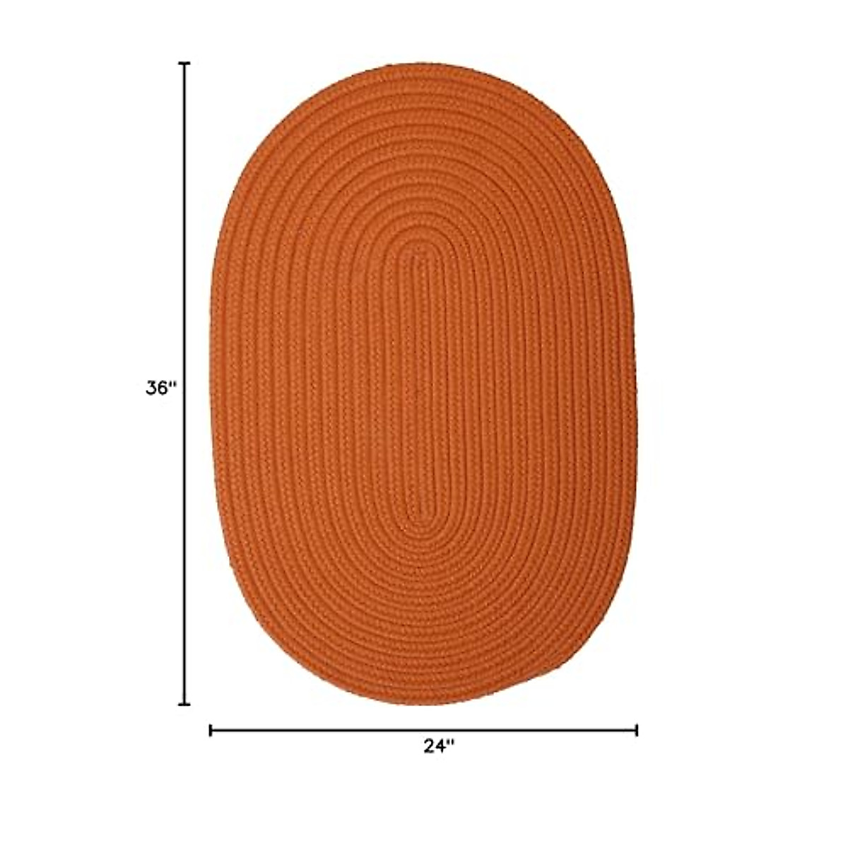 Boca Raton Rug, 2 x 3 Feet, Rust