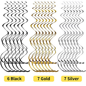 Frienda 80th Birthday Party Decorations, 80th Birthday Party Hanging Swirls Ceiling Decorations Shiny Celebration 80 Hanging Swirls Decorations for 80 Years Old Party Supplies, 30 Count