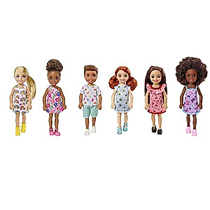 Barbie Chelsea Doll, Small Boy Doll with Brown Hair & Blue Eyes Wearing Gummy Bear T-Shirt, Shorts & Shoes