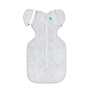 Love to Dream Swaddle UP Transition Bag Lite 0.2 TOG, You are My, Medium, 13-19 lbs, Patented Zip-Off Wings, Gently Help Baby Safely Transition from Being swaddled to arms Free Before Rolling Over