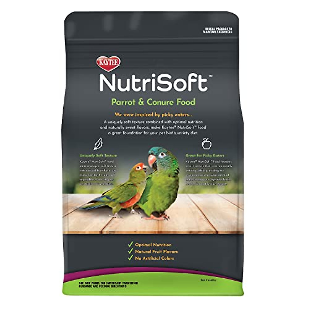Kaytee Nutri Soft Pet Parrot & Conure Bird Food, 3 Pound