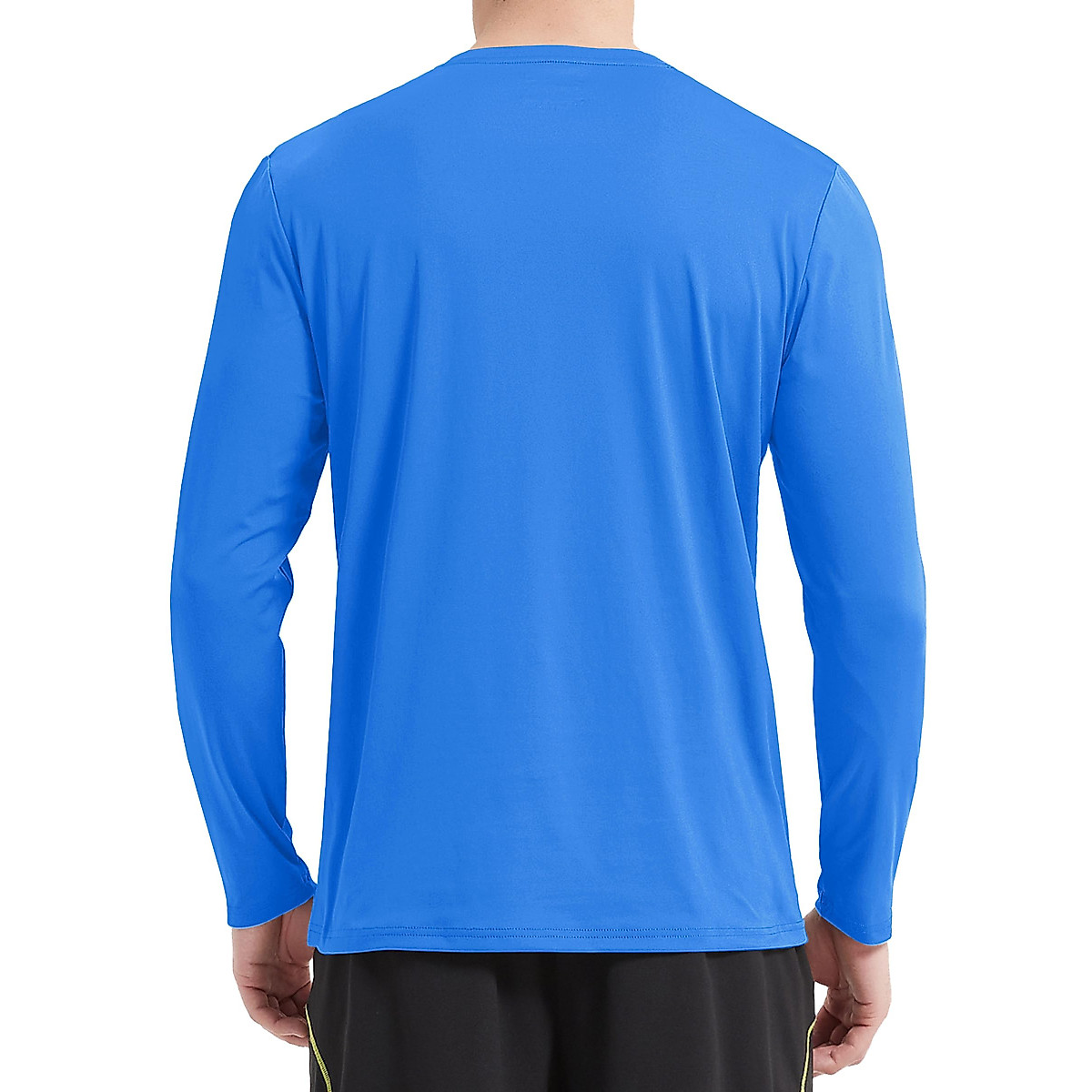 MAGCOMSEN Quick Dry Shirts for Men Long Sleeve Summer T Shirts UPF 50+ Lightweight Beach Shirts Acrive Workout UV T Shirts Azure M