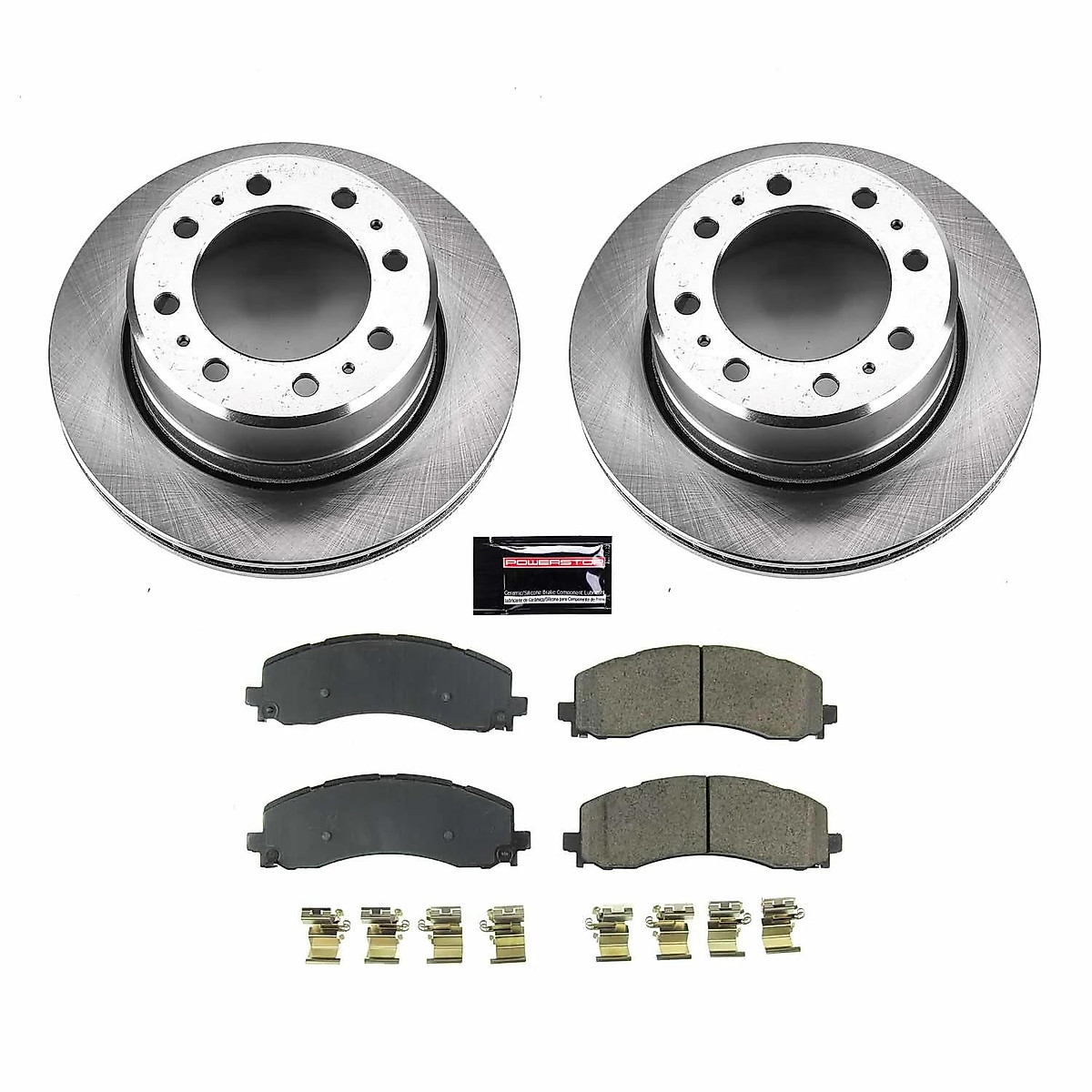 Power Stop KOE8637 Autospecialty Rear Brake Kit-OE Brake Rotors & Ceramic Brake Pads For Ram 3500 2019-2022 [Model Specific]