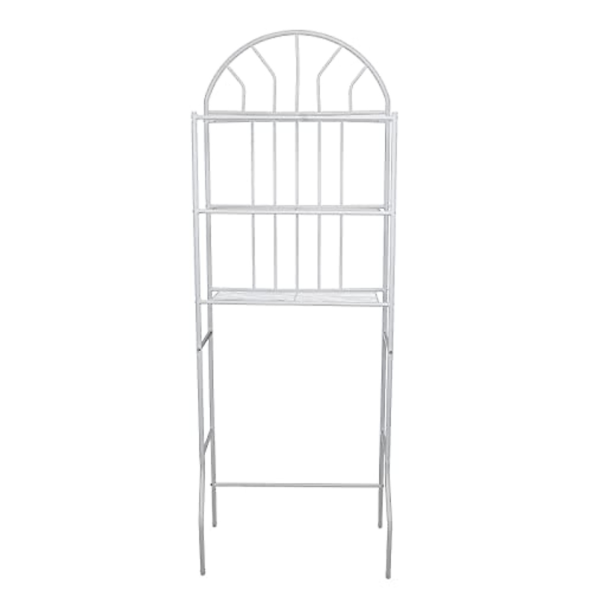 OCASAMI 3-Shelf Over The Toilet Organizer Metal Bathroom Organizer Over Toilet, 3-Tier White Toilet Shelf Organizer Freestanding Storage Space Saver Shelf 69.7x25.6x13.4inch | US Stock