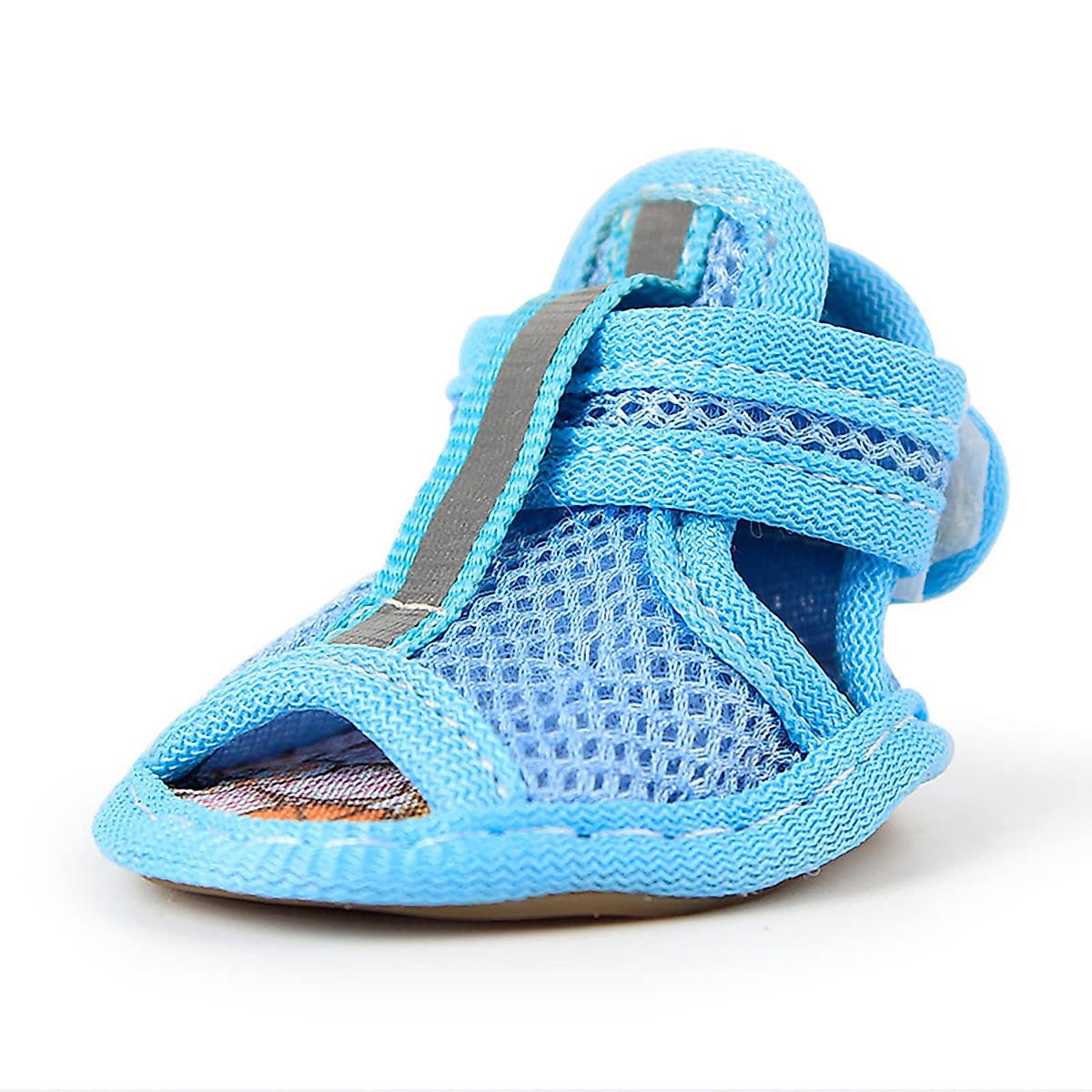 Small Dog Sandals, Breathable Mesh Extra Small Puppy Shoes for Summer, Pink, Blue, Yellow, Red Sandals for Dogs Blue Size 2