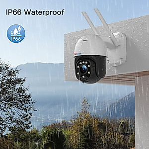 Ctronics Security Camera Color Night Vision - 1080P Security Camera Outdoor Home WiFi Camera 355°Pan 90°Tilt | Auto Tracking | Human Detection | 2-Way Audio