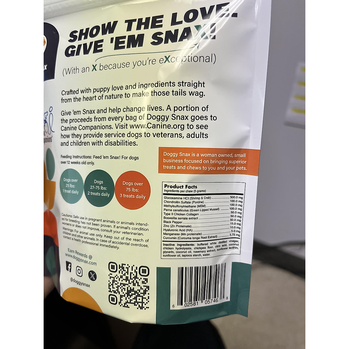 Doggy Snax Hip Hip Oh Yay! Canine Hip & Joint Supplement Soft chew with Glucosamine, Chondroitin, Green Lipped Mussel, MSM, Hyaluronic Acid, Boswellia and so Much More!