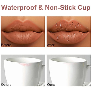 Rosarden Matte Nude Lip Liner - Cream Lip Liner Pencil - Retractable Lip Liner with Built-in-Sharpener - Waterproof Long Wear Smudge Proof Lip Liner - High Pigmented LipLiner Pencil for Women