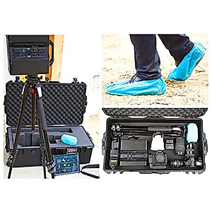 G & F Products - 13033 Premium 100 Pack (50 Pairs ) Disposable Boot & Shoe Covers Slip - Resistant fits up to size 11 US Men and 13 US Women, Blue, Large