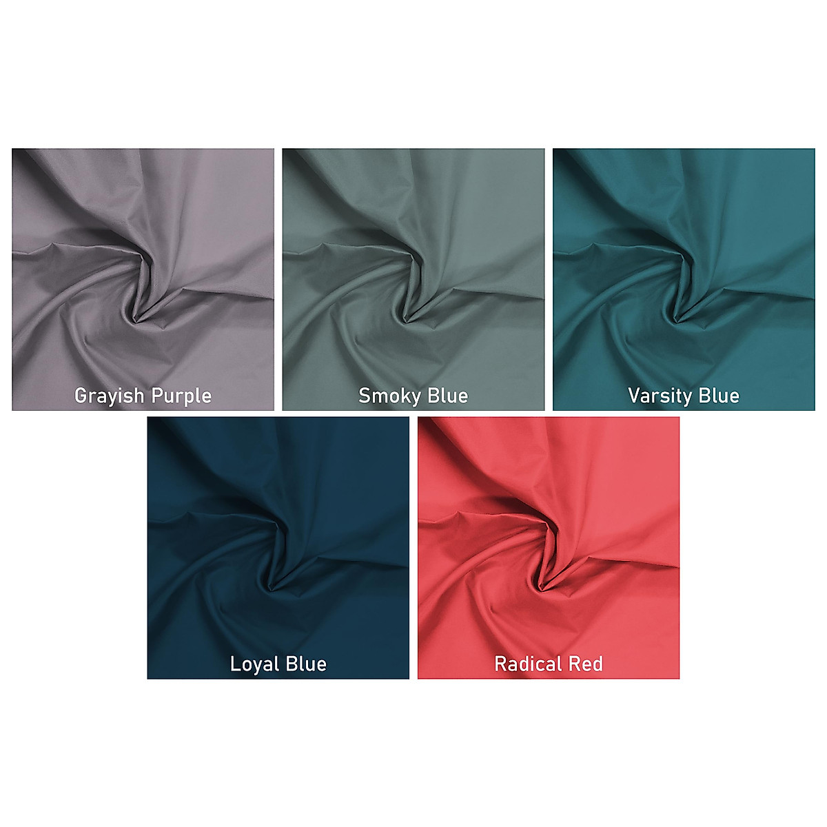 VIZALO 70x210D Nylon Fabric 58" Wide Cut by The Yard, Water Repellent、PU Coating for Outdoor/Indoor、DIY Craft、Bags、Accessories、Travelware、Upholstery、Tarp、Tent、Lining for Bag (Varsity Blue, 3 Yard)