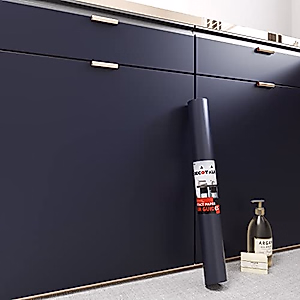 Decotalk Blue Contact Paper for Cabinets Dark Blue Peel and Stick Wallpaper for Bedroom Walls Removable Vinyl Wallpaper Self Adhesive Solid Blue Contact Paper for Shelves Dark Blue Wallpaper 12"x120"…