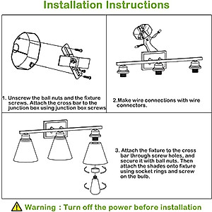 hykolity 3-Light Bathroom Light, Brushed Nickel Vanity Light Fixtures, Bathroom Wall Sconce Lighting with Clear Glass Shades, ETL Listed (Bulb not Included)