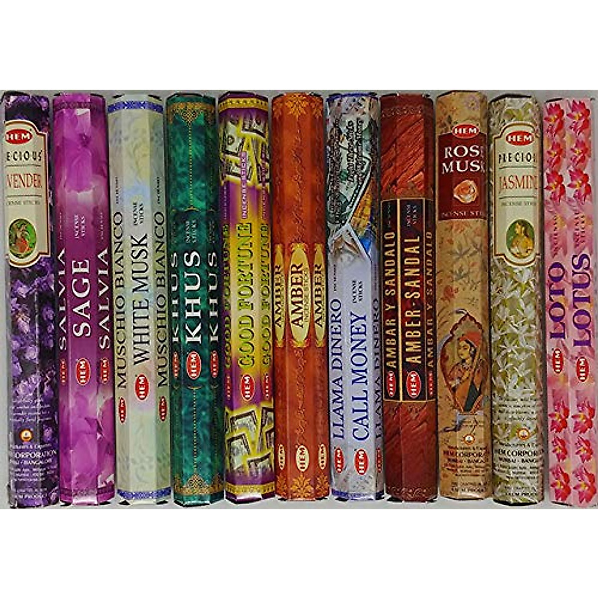 Hem Incense -12 Box Best Variety Pack 20 Sticks Each - 240 Sticks - 240g - 45+min Burn…
