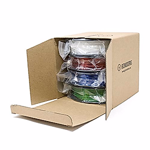 Gizmo Dorks PETG Filament for 3D Printers 1.75mm 200g, 4 Color Pack - Blue, Green, Transparent, Red