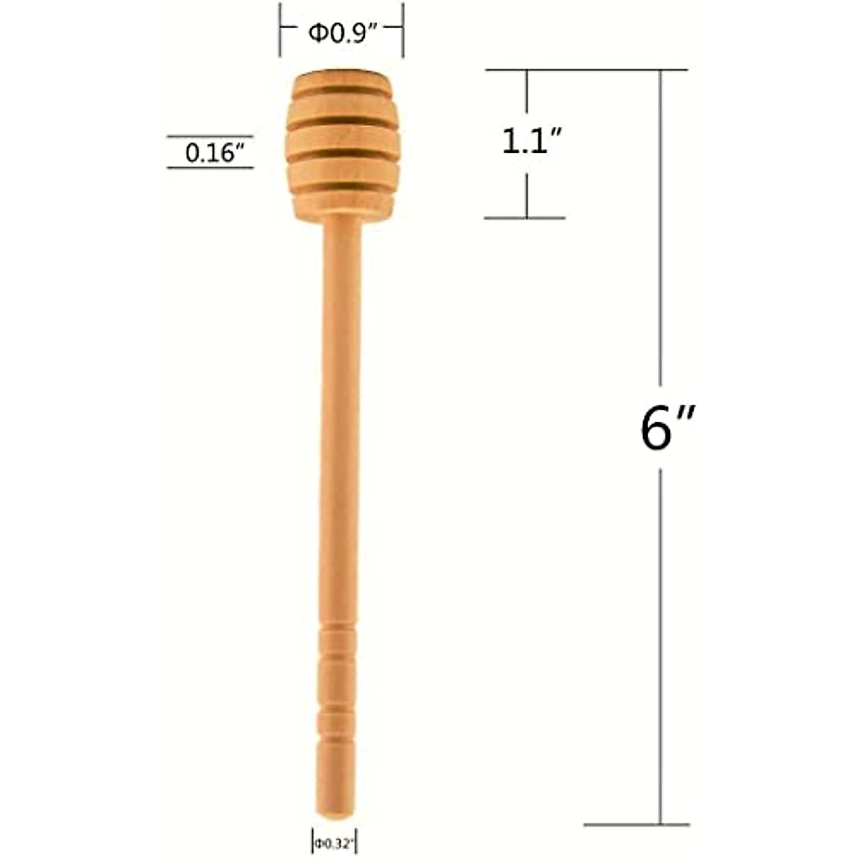 Honey Dipper Wooden Stick- Honey Dipper Honeycomb Stick Honeycomb Spoon Charcuterie Utensils Honey Spoon Honey Server Honey Stirrer Honey Wooden Dipper 6 Inch Wedding Party Gift Craft 1 Piece