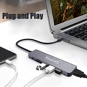 yoxxzus USB-C Hub Multiport Adapter for Switch/Switch OLED/MacBook/iPad Pro/Laptop