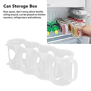 Can Storage Box, Transparent Reusable Can Drink Storage Holder Organizer with Handle Portable Soda Can Organizer Beer Can Holder for Refrigerator Cabinets